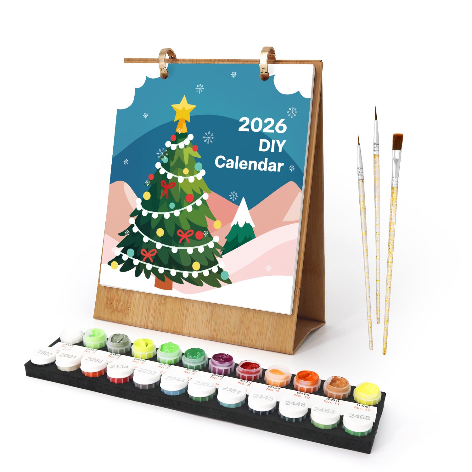 Paint by Numbers Christmas Calendar 2026 | Festive DIY Art Kit ...